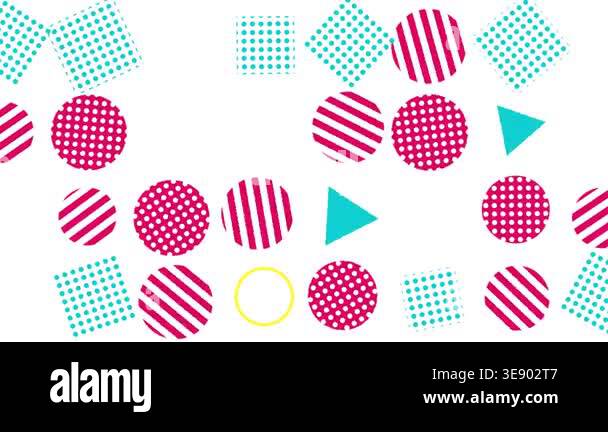 A dynamic animation featuring an arrangement of abstract geometric ...