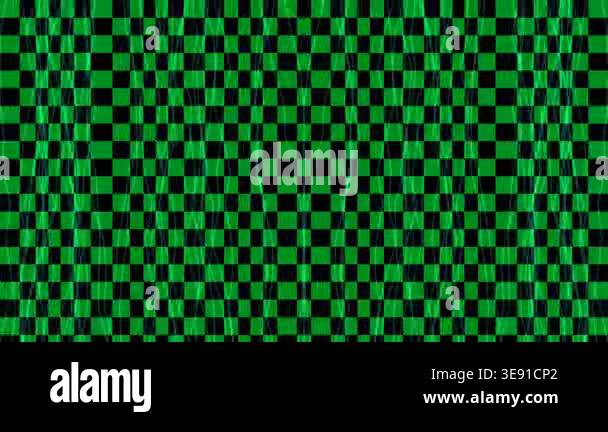 Dynamic animation featuring a green and black checkered pattern with ...