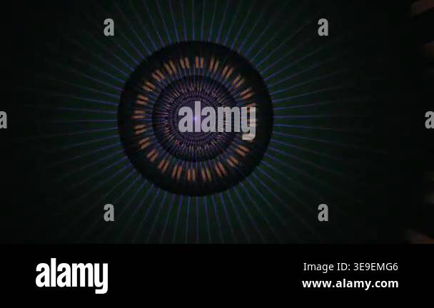 Abstract Glowing Circular Geometric Pattern Animation Stock Video ...