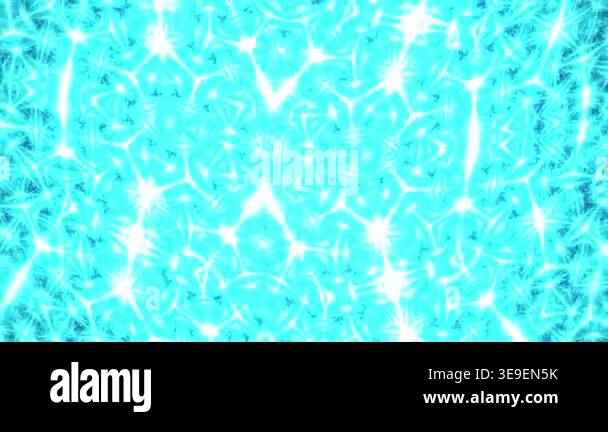Abstract Glowing Cyan Light Particles Moving In Rhythmic Patterns Stock ...