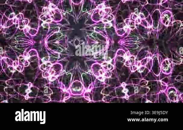 Mesmerizing abstract visual art featuring vibrant purple and neon light ...