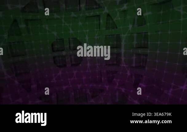 Abstract digital technology background with glowing circular grid ...