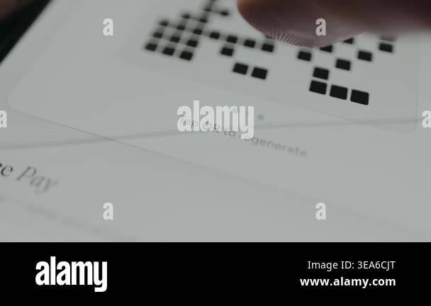 Person taps the QR code to regenerate it Stock Video Footage - Alamy