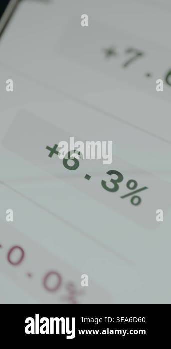 Performance tracking with percentage growth values Stock Video Footage ...