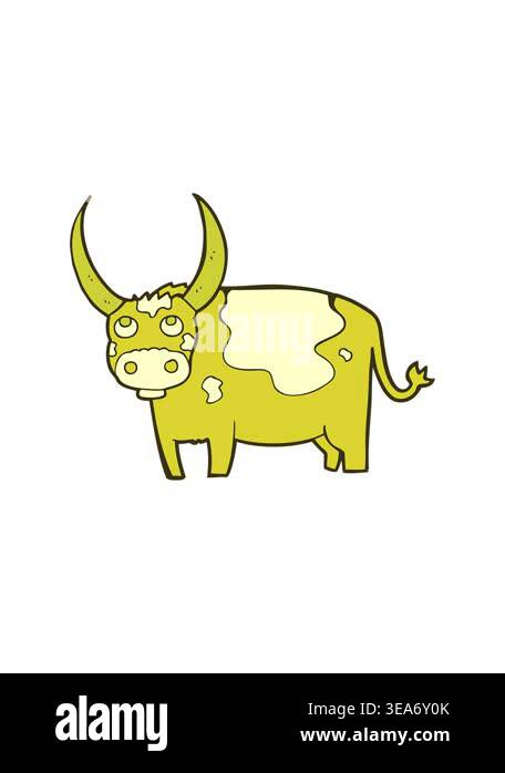 changing color animation of cartoon cow illustration Stock Video ...