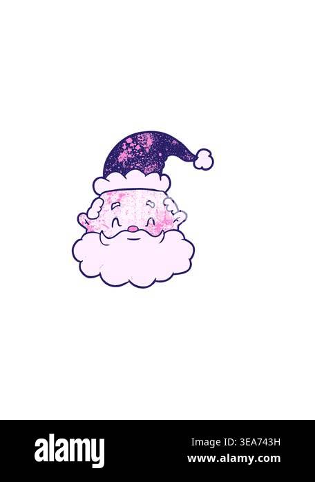 horizontally vibrating animation of cartoon santa claus face Stock ...