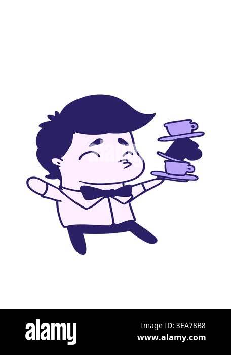 bobbing motion animation of cartoon illustration of a kawaii cute ...