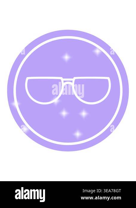 glitter effect animation of spectacles graphic vector illustration ...