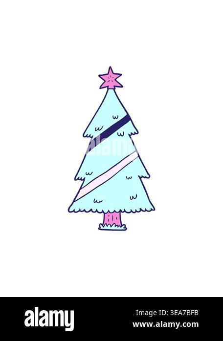 spinning motion animation of cute christmas tree Stock Video Footage ...