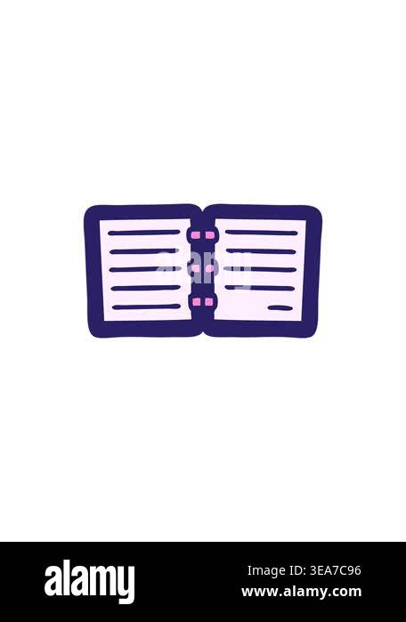 splitting effect animation of cartoon of a note book Stock Video ...