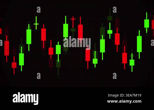 stock graph on black background Stock Video Footage - Alamy