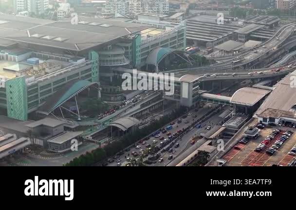 Johor Bahru, Johor, Malaysia - Mar 30 2026: High angle aerial view of ...