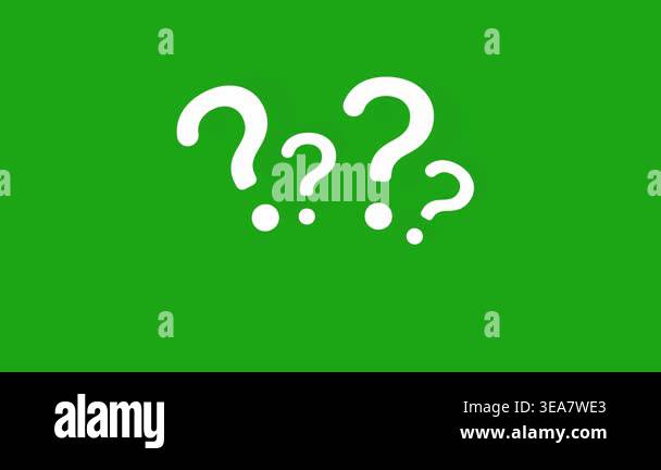 Question Mark Symbol on Green Screen 2D Motion Graphics Animation ...