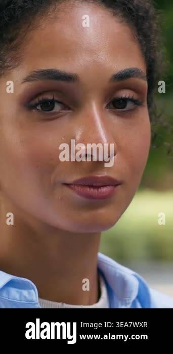 Calm positive African American business woman student portrait looking ...