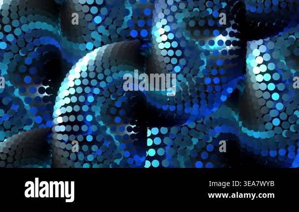 A captivating abstract composition of blue-toned circular dots forming ...