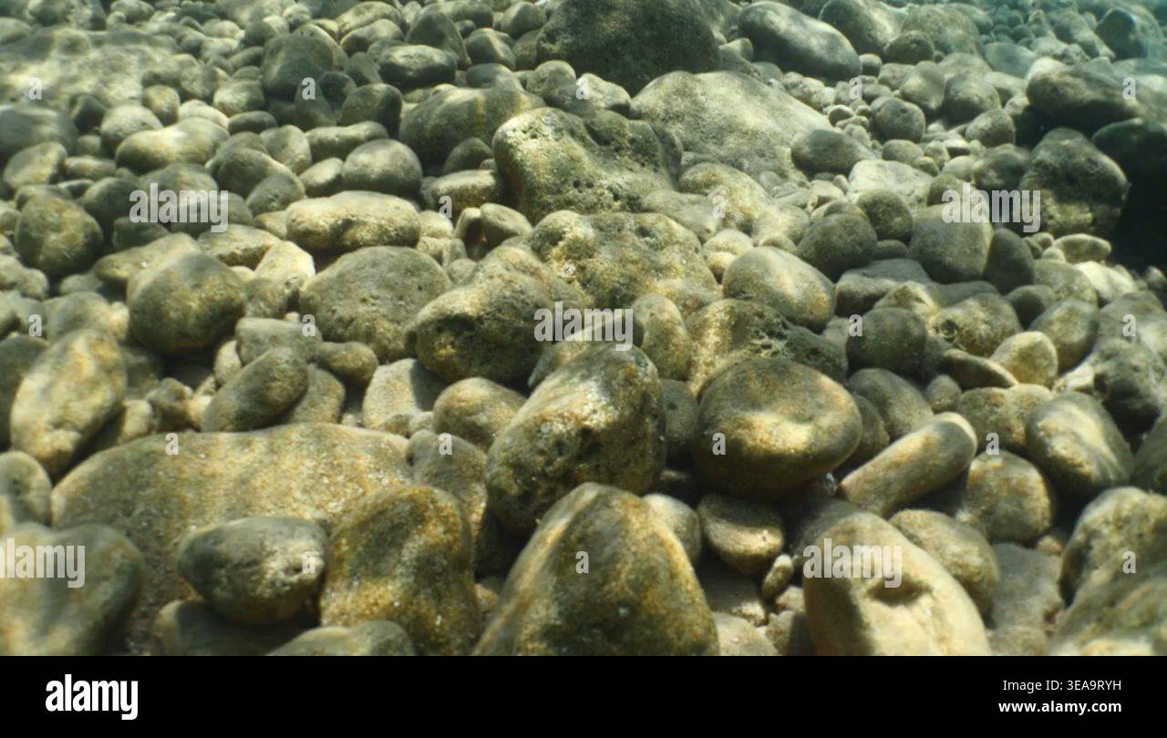 reflection of waves at bottom of water slow ocean scenery underwater ...