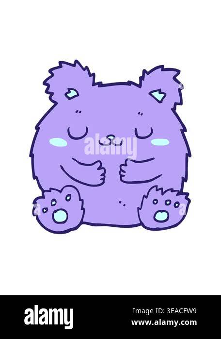 vibrating motion animation of cute cartoon bear illustration Stock ...