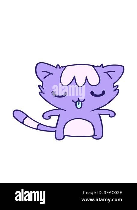 bobbing motion animation of cartoon illustration of a kawaii cute ...