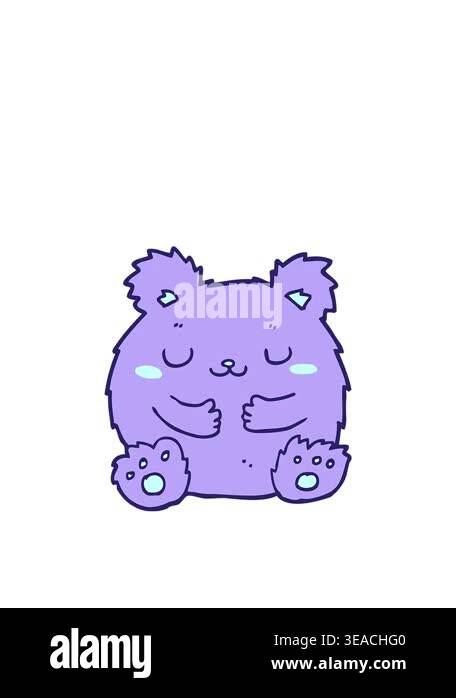 jumping motion animation of cute cartoon bear illustration Stock Video ...