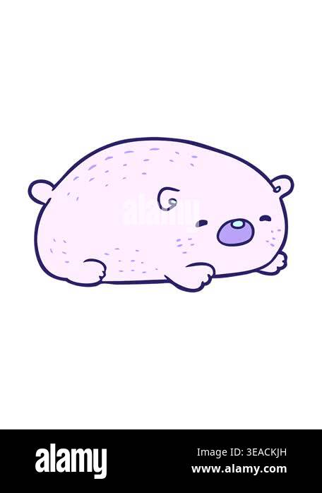 pixelize effect animation of cute cartoon polar bear illustration Stock ...