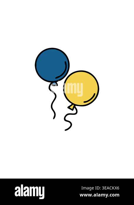 flashy sales animation of a couple of brazilian carnival balloons Stock ...