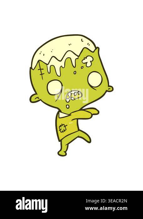 changing color animation of a cute cartoon of a zombie Stock Video ...