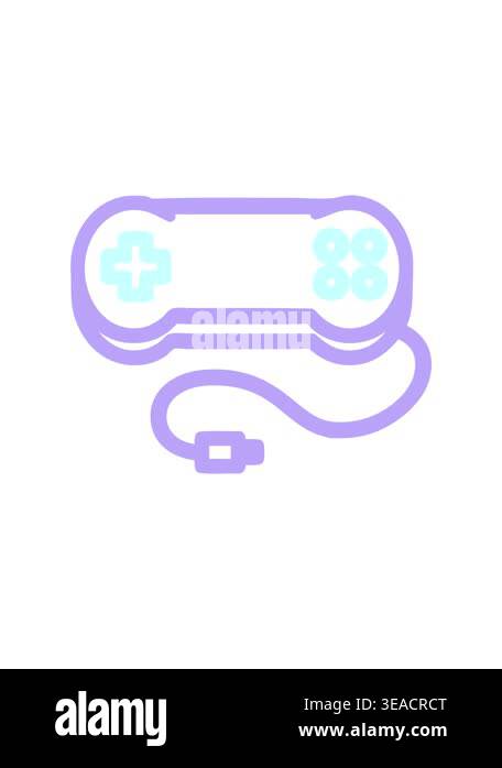 attention grabbing animation of console game controller symbol icon ...
