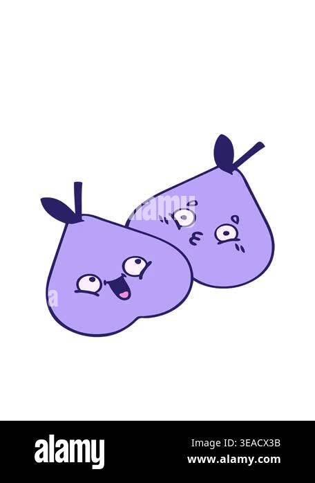bobbing motion animation of cute cartoon of a green pear illustration ...