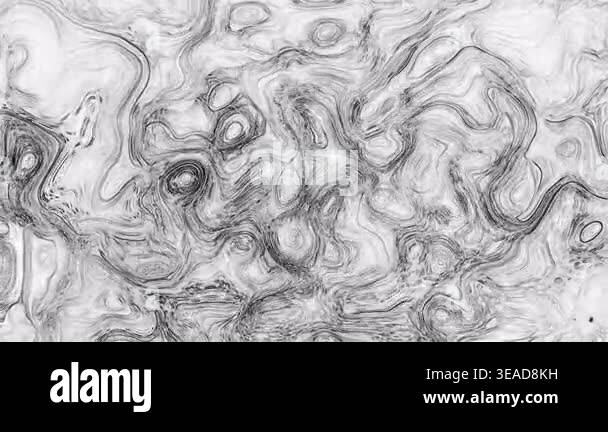 Abstract black and white fluid marble texture with soft ink flow and ...
