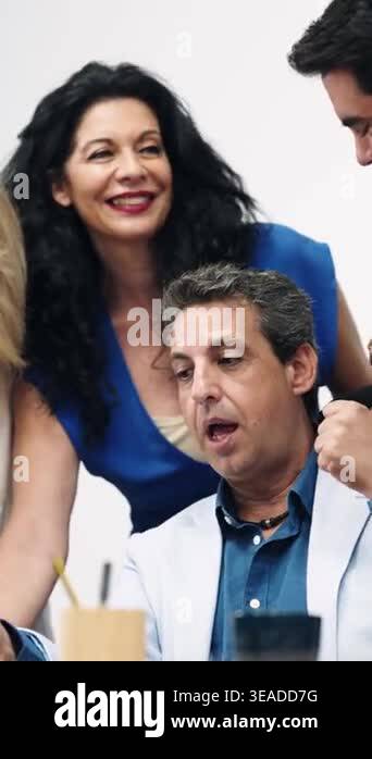 Overworked male manager feeling stressed and frustrated by his ...