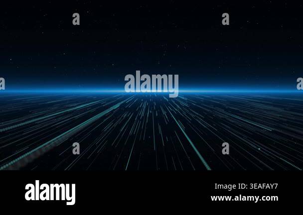 Technology futuristic digital wave blue Digital Cyberspace Particles ...
