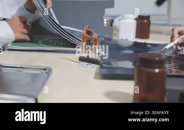 scientist working in laboratory with microscope Stock Video Footage - Alamy