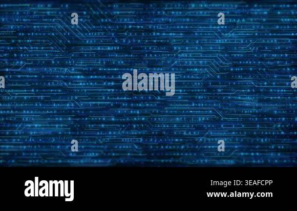Dynamic glowing circuits flowing digital surface, energy transfer ...