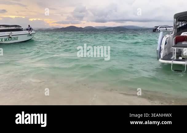 Khai Nok Island, Thailand - October 25, 2025. Beautiful sunset at Khai ...