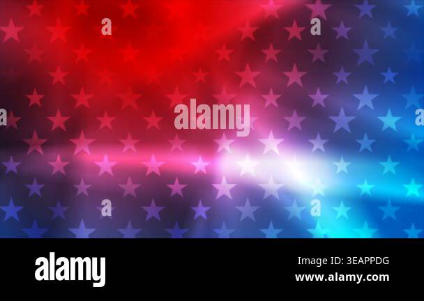 USA flag colors, stars and smooth stripes abstract motion background ...