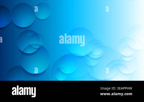 Blue and white circles abstract tech geometric video animation Stock ...