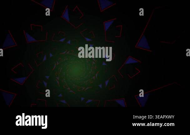Abstract digital motion background featuring geometric neon light ...