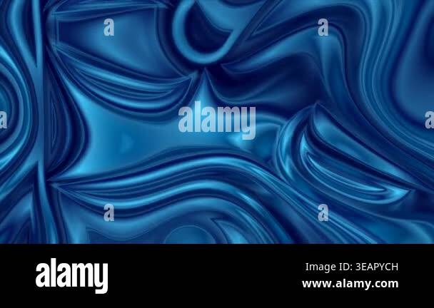 Dark blue flowing liquid waves abstract video animation Stock Video ...