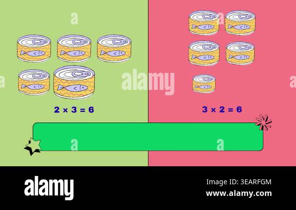 Commutative Property Math Multiplication Educational Green Stock Video ...