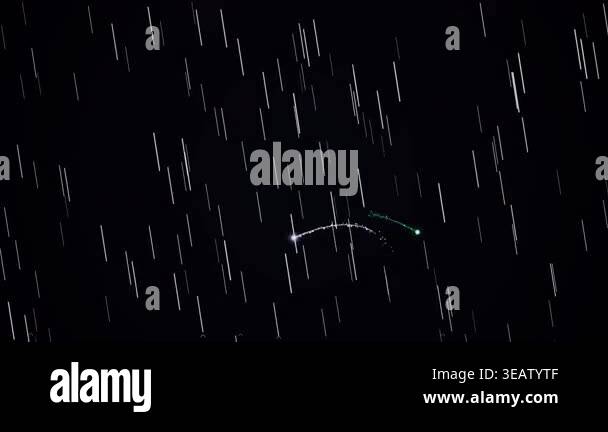 Abstract Motion Graphics Background with Moving Light Trails and Rain ...