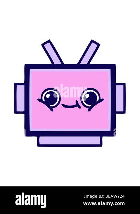neon light effect animation of a robot head Stock Video Footage - Alamy