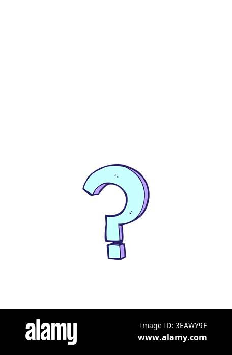 jumping motion animation of cartoon question mark Stock Video Footage ...