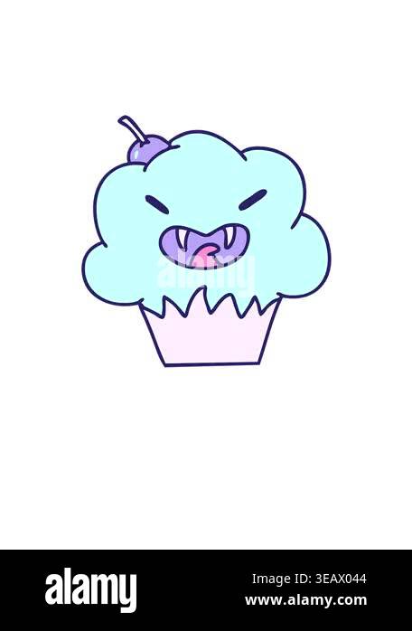 rise and float animation of cartoon of a spooky halloween vampire ...