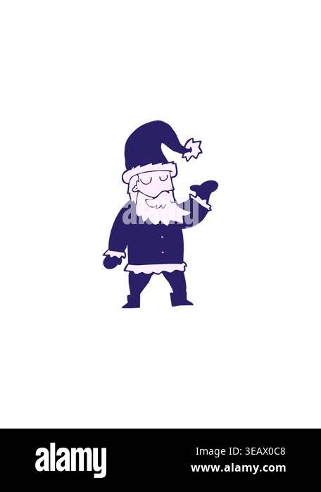 radioactive glowing animation of cheerful cartoon of santa claus Stock ...