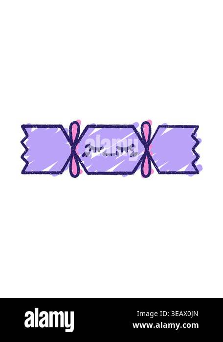 jiggle and pause animation of Christmas Cracker Chalk Drawing design ...