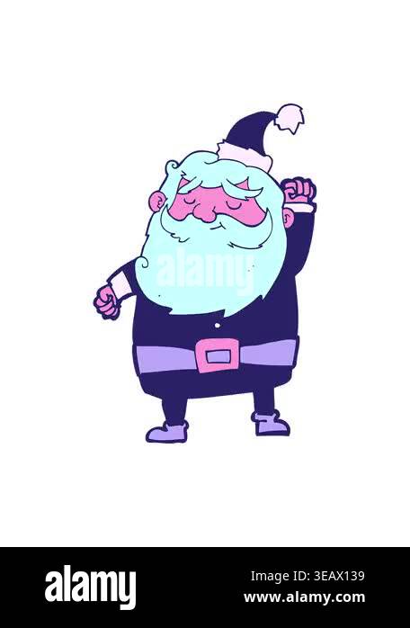 shivering motion animation of cartoon santa claus punching air Stock ...