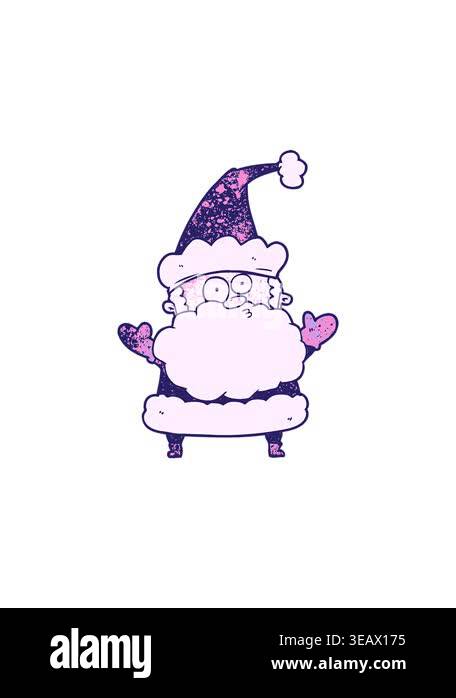 popping motion animation of cartoon confused santa claus shurgging ...