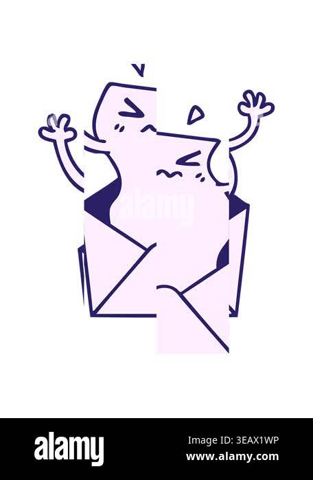splitting motion animation of hand drawn quirky cartoon letter and ...