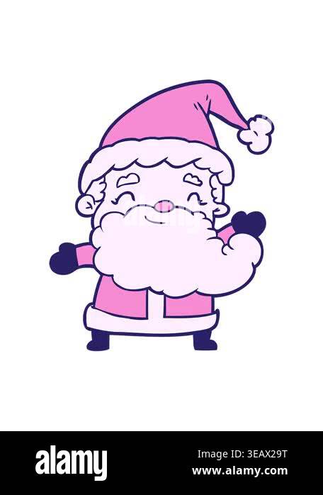 vibrating motion animation of fesitive cartoon santa claus Stock Video ...