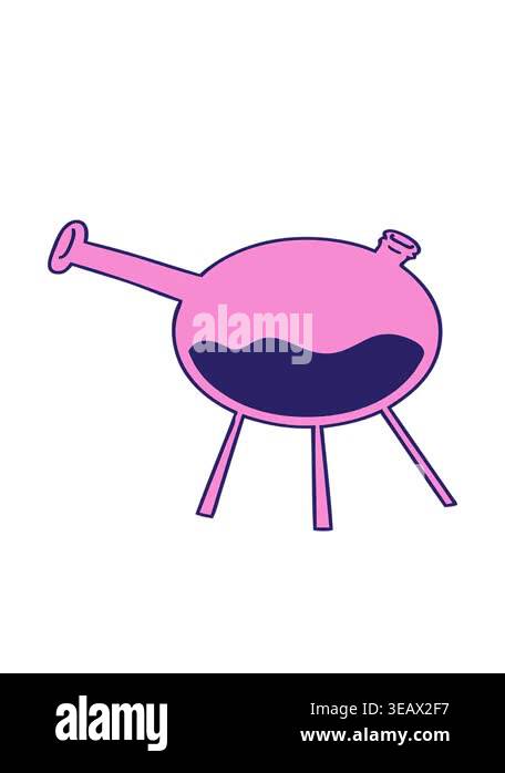 bobbing motion animation of hand drawn cartoon doodle of a science test ...